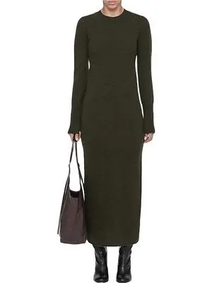 ALLSAINTS Erith Wool Maxi Sweater Dress - Deep Khaki