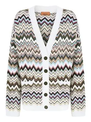 MISSONI Missoni Wool Blend Zigzag Cardigan