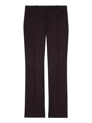 Burberry Wool Check Tailored Trousers - Brown