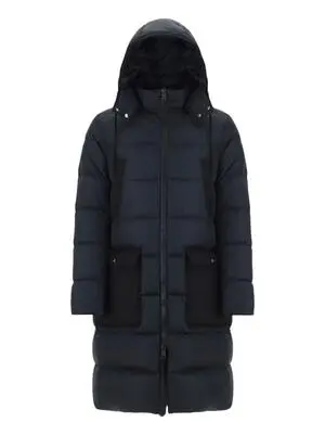 Herno Long-sleeved Hooded Coat - Black