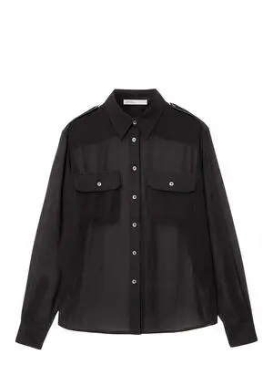 ALLSAINTS Maven Sheer Utility Shirt - Black