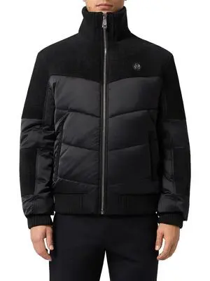 PHILIPP PLEIN Philipp Plein Puffer Jacket With Textured Paneling