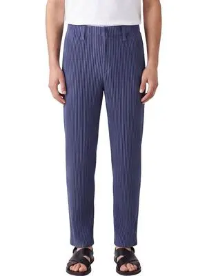 Issey Miyake HOMME PLISSÉ ISSEY MIYAKE Pleated Trousers Navy