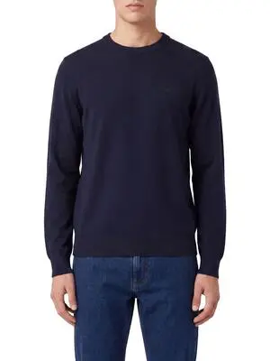 BOSS BOSS Crewneck Sweater With Embroidered Logo Blue