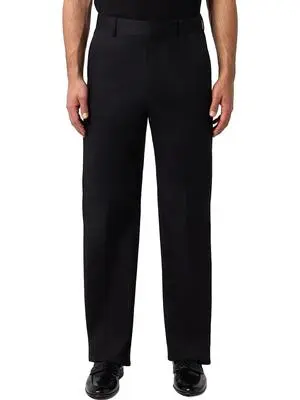 Philipp Plein Wide-leg Tailored Crêpe Trousers With Belt Loops - Black