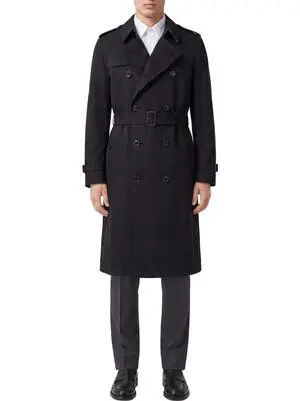 Burberry Double Breasted Trench Coat - Black