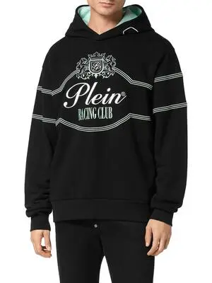 Philipp Plein Graphic Print Hooded Sweatshirt - Black
