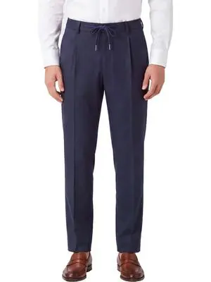 Tagliatore Tailored Drawstring Trousers - Blue