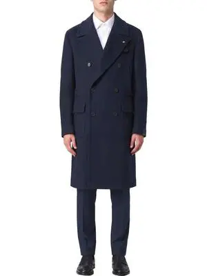 Tagliatore Double Breasted Coat - Blue