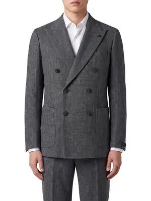 Tagliatore Double Breasted Blazer - Grey