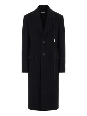 ANN DEMEULEMEESTER Aldina Strap-detailed Long Coat - Black