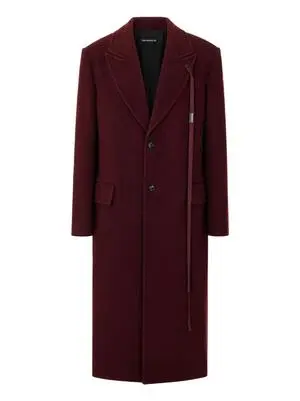 ANN DEMEULEMEESTER Ann Demeulemeester Aldina Strap-Detailed Long Coat Red