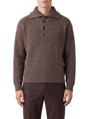 DRIES VAN NOTEN Dries Van Noten Ribbed Shawl Collar Pullover
