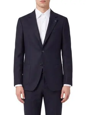 LARDINI Tailored Blazer With Notch Lapel - Grey