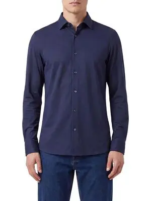 RRD Long-sleeved Polyamide Jersey Shirt With French Collar Blue