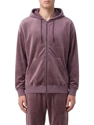 Y3 Velour Zip-up Hoodie - Red