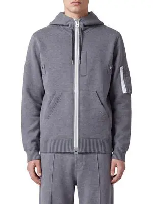 Sacai Zip-up Hoodie - Grey