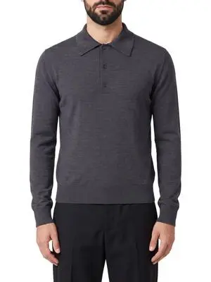 VALENTINO Slim Fit Virgin Wool Long-sleeved Polo Shirt