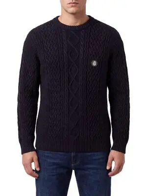 BILLIONAIRE BILLIONAIRE Cable Knit Crewneck Sweater