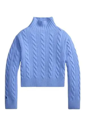 POLO RALPH LAUREN POLO RALPH LAUREN Cable Knit Cropped Turtleneck Sweater