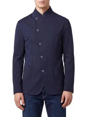 Emporio Armani Collared Button Detailed Jacket - Blue