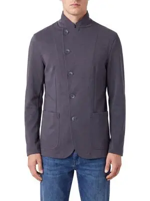 Emporio Armani Collared Button Detailed Jacket - Grey