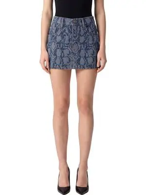 LIU JO Liu Jo Denim Skirt With Snake Print