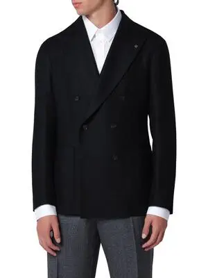 Tagliatore Double Breasted Blazer - Black
