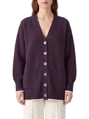 Pinko PINKO V-Neck Cardigan Violet