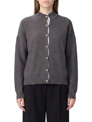 Liu Jo Button-detailed High Neck Cardigan - Grey