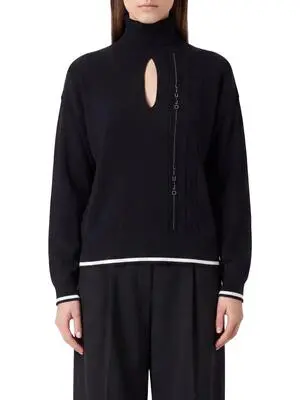 Liu Jo Knit Sweater With Keyhole Detail - Black