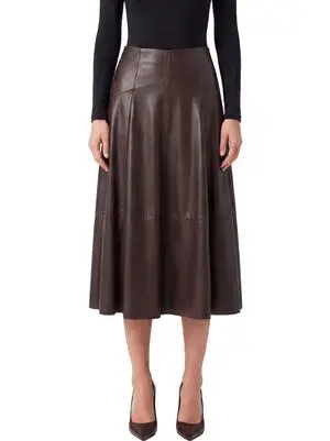 Liu Jo Liu Jo Leather Skirt Brown
