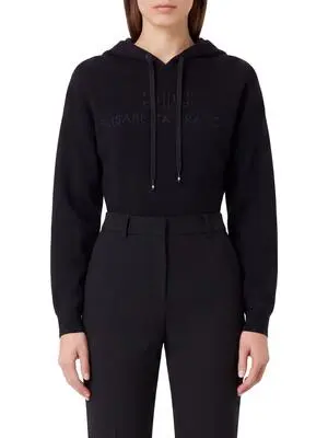 Elisabetta Franchi Embellished Logo Bodysuit - Black