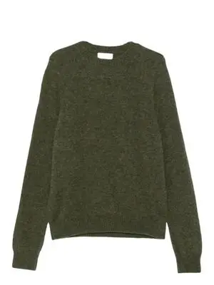 Dries Van Noten Crew Neck Cropped Sweater - Forest