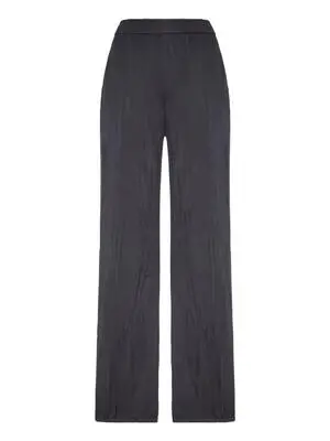 COURREGES Wide-leg Crinkled Trousers - Black