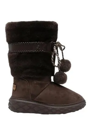 JIMMY CHOO Round Toe Ankle Boots - Choco