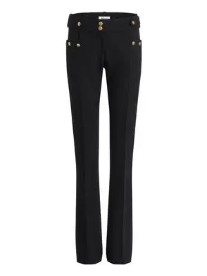 BALMAIN Balmain Pleated Wool Gabardine Trousers