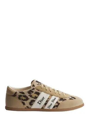 Dior Ribbon Sneakers With Mizza Leopard Print - Beige