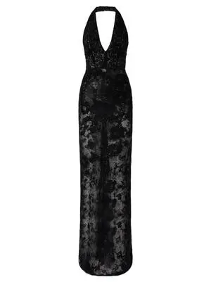 Ermanno Scervino Chantilly Lace Mermaid Gown With Tonal Crystals - Wu