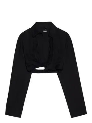 Jacquemus Bahia Cropped Shirt - Black