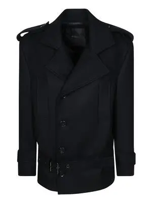 Pinko PINKO Double-Breasted Caban Coat Nero