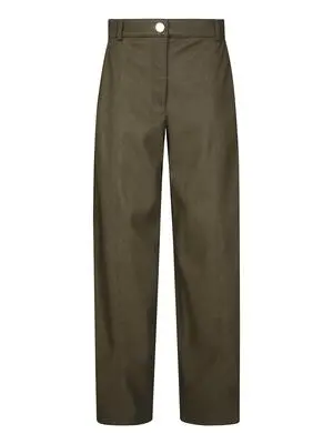 Pinko Barolo Sculpted Effect Trousers Verde