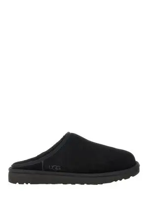 UGG UGG Plush Shearling Lined Suede Slippers Black