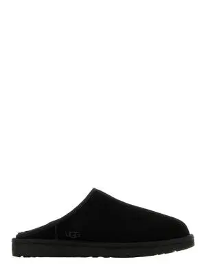 UGG UGG Plush Shearling Lined Suede Slippers Black