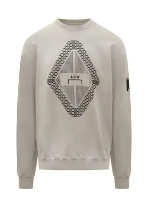 A-COLD-WALL* Graphic Print Sweatshirt - Light Grey