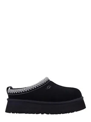 UGG UGG Braided Suede Platform Flat Nero
