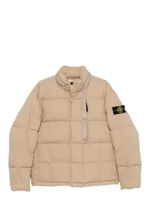 Stone Island STONE ISLAND Zip And Button Jacket With Side Pockets And Internal Storage Beige