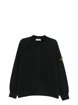 Stone Island Ribbed Neckline Sweatshirt - Nero