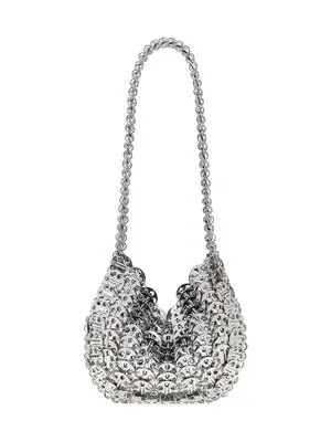 PACO RABANNE Metal Chain Moon Shoulder Handbag