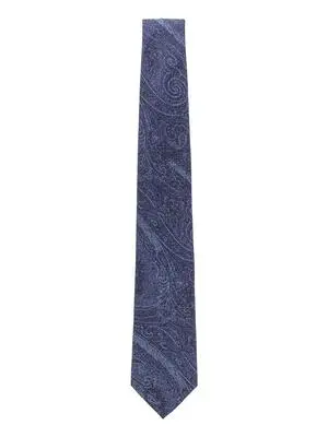Etro Paisley Silk Tie - Nero
